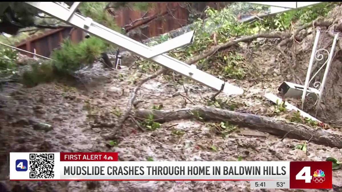 Mudslide crashes through home during Southern California storm – NBC Los Angeles