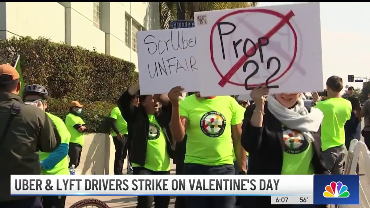 Rideshare drivers strike on Valentine’s Day – NBC Los Angeles