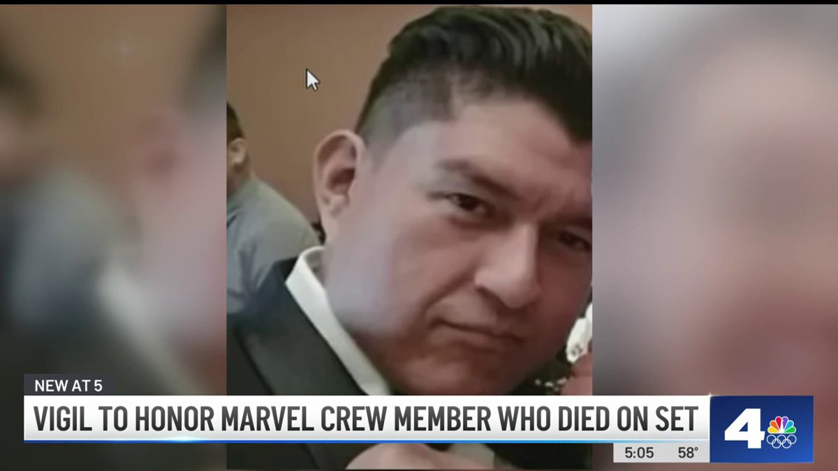 Vigil honors Marvel crew member who died on set – NBC Los Angeles