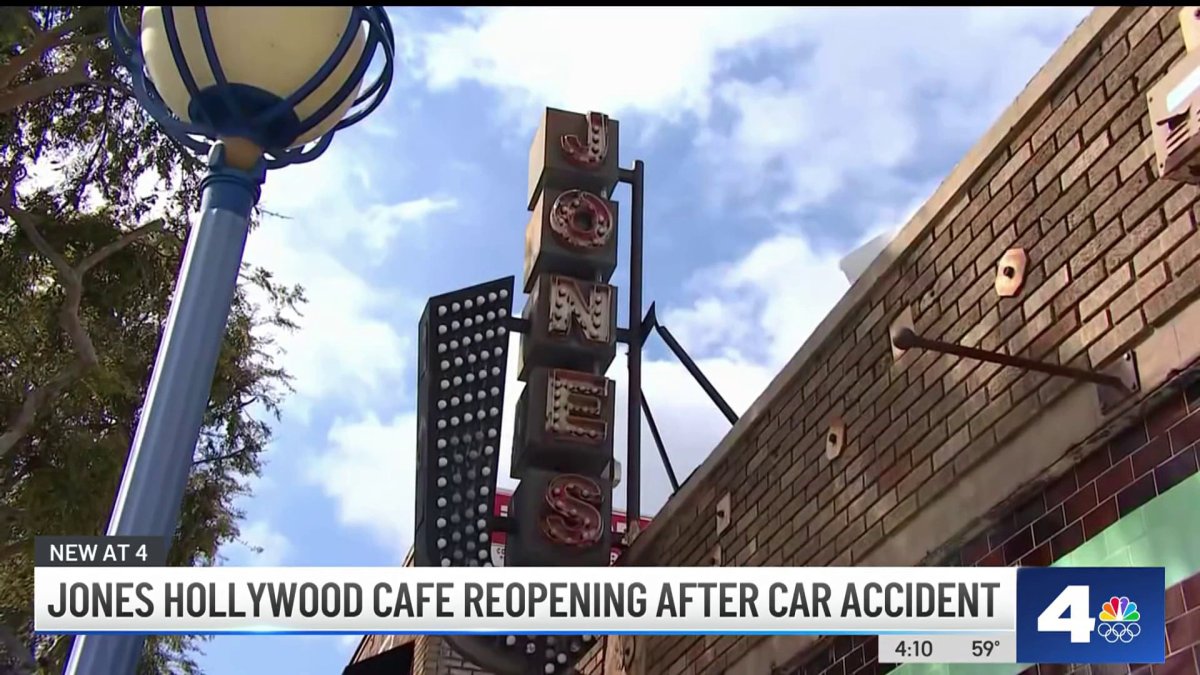 Jones Hollywood Cafe reopening after car crashed into the restaurant ...
