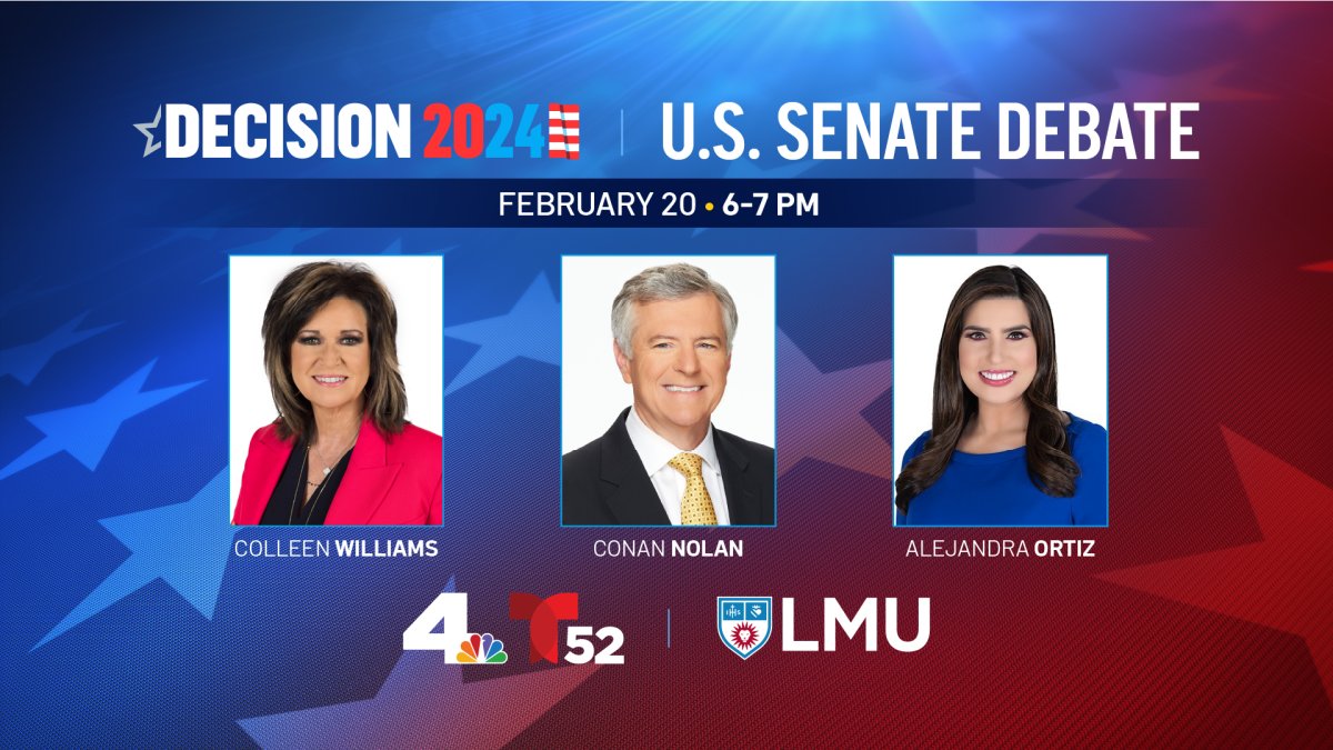 NBC4 and Telemundo 52 to host 2024 US Senate Debate – NBC Los Angeles