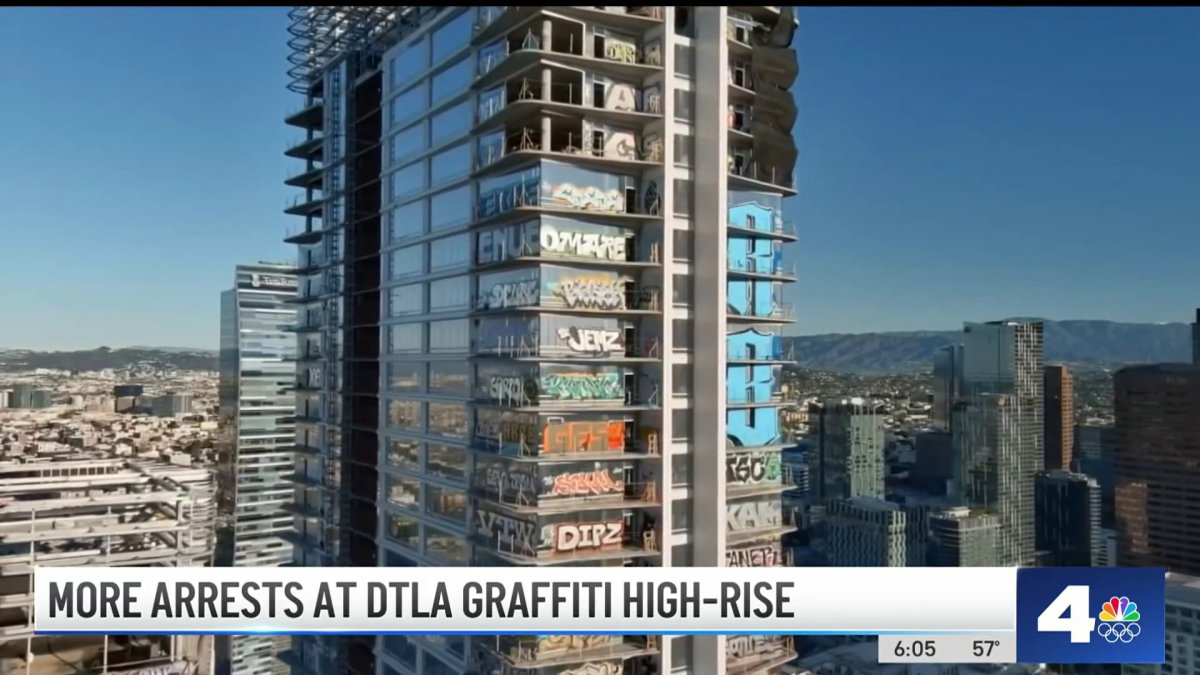 More arrests made at DTLA graffiti high-rise – NBC Los Angeles