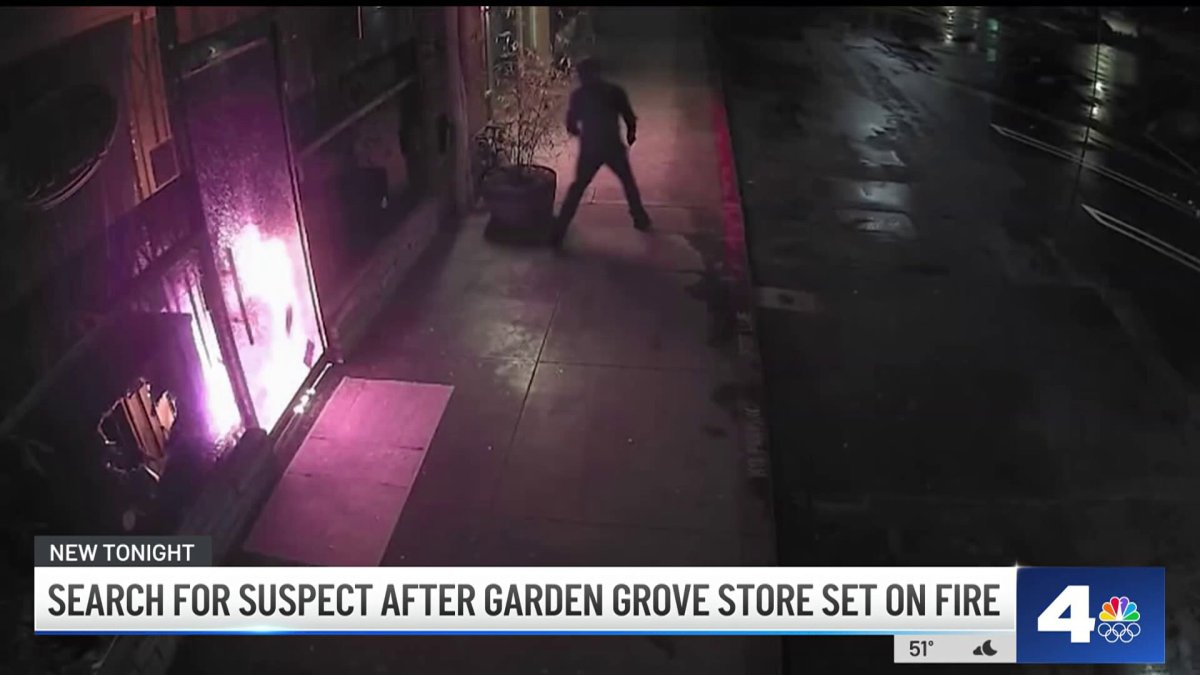 Arsonist captured setting Garden Grove store on fire in video – NBC Los ...