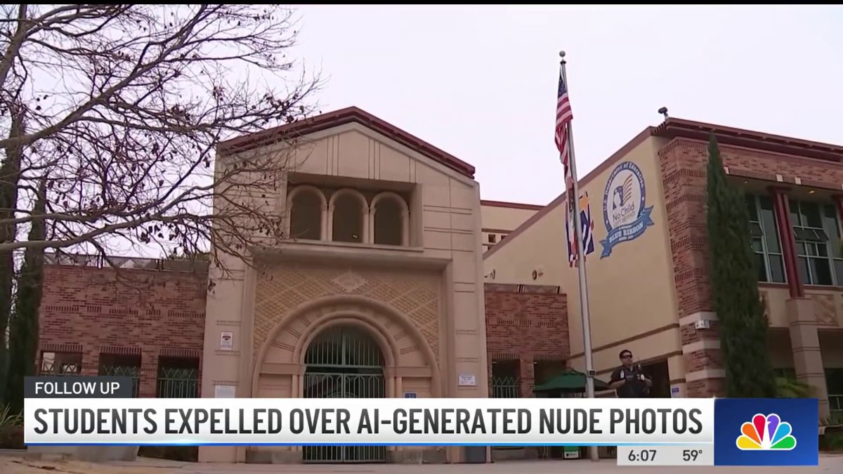 Students expelled for creating AI-generated nude photos – NBC Los Angeles