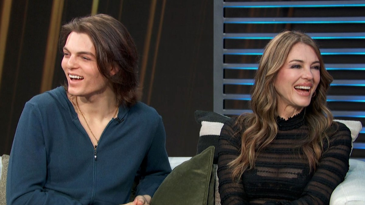 Elizabeth Hurley and look-alike son Damian talk striking family ...