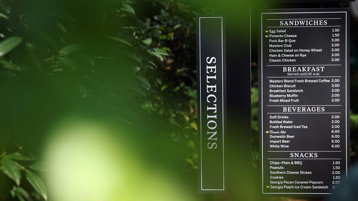 2024 Masters concession prices for pimento cheese, egg salad – NBC Los ...