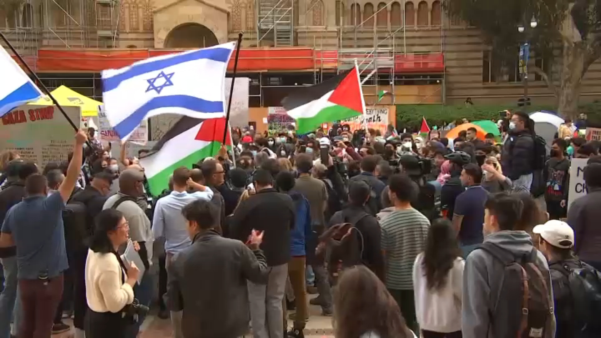 Fights break out at dueling pro-Palestinian, pro-Israel protests at ... Fights break out at dueling pro-Palestinian, pro-Israel protests at ...