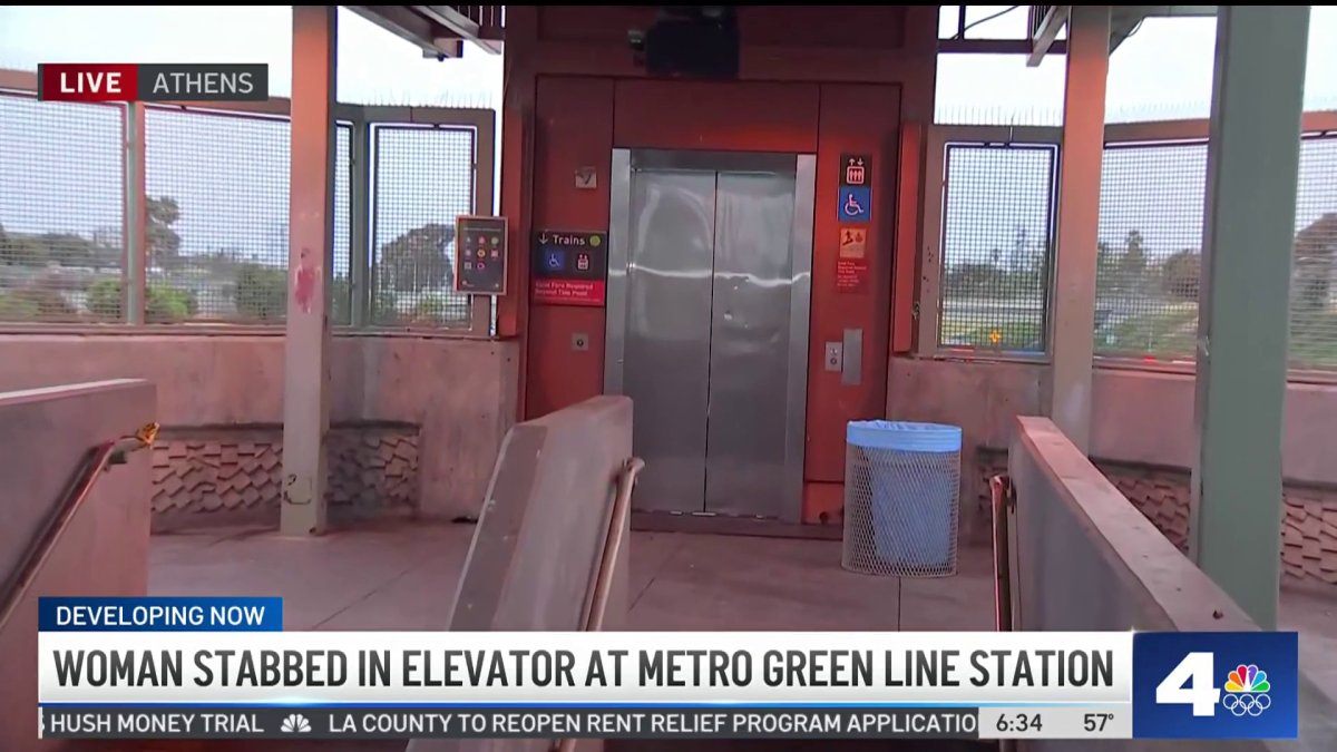 Woman stabbed inside Metro station elevator in South Los Angeles – NBC ...