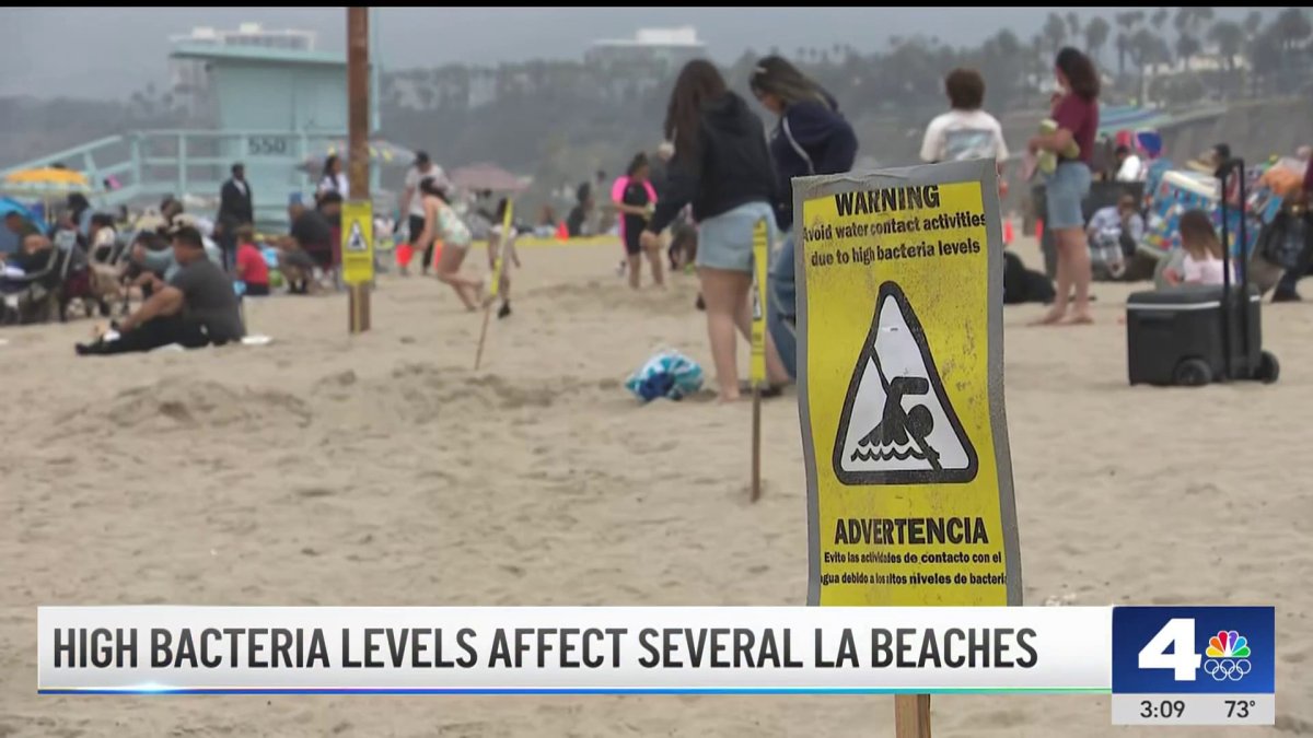 High bacteria levels affect several LA County beaches – NBC Los Angeles