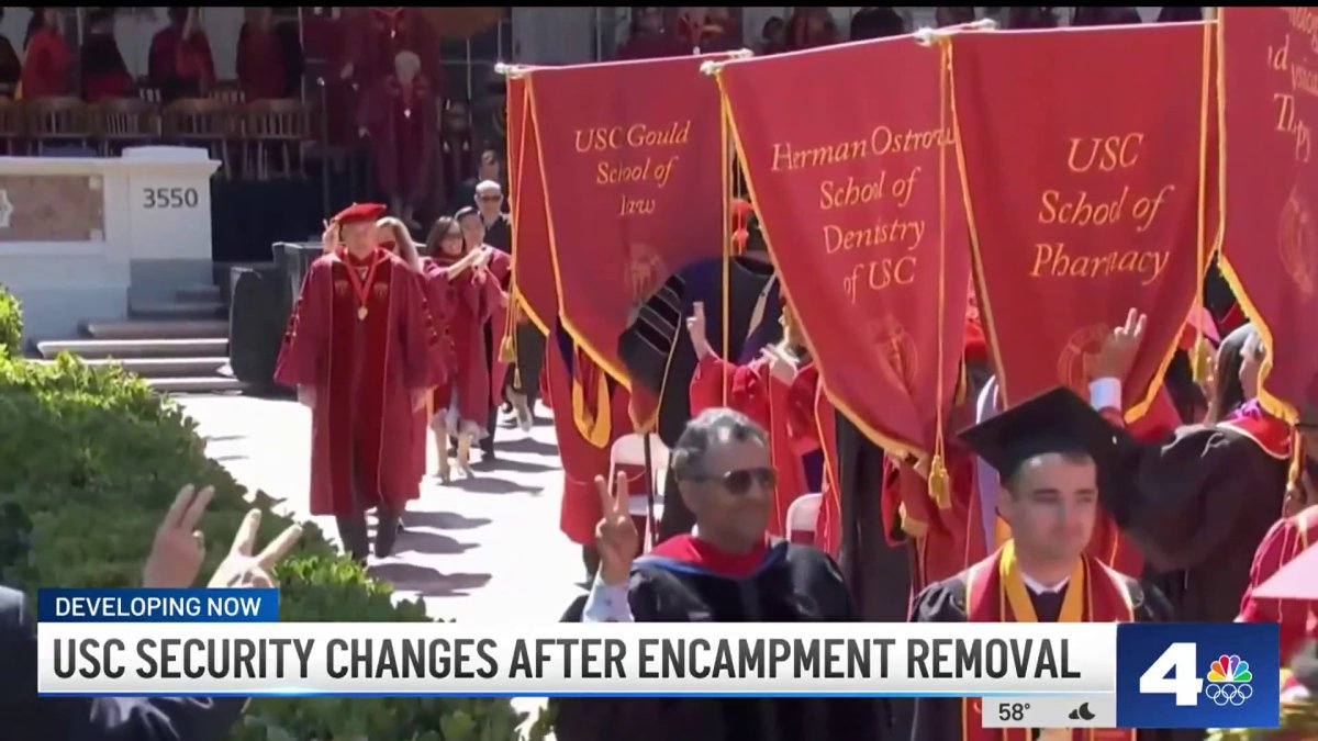 USC security changes after encampment removal – NBC Los Angeles