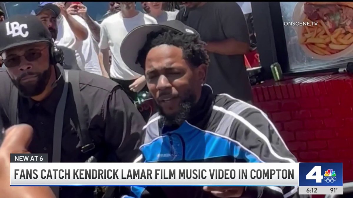 Kendrick Lamar films ‘Not Like Us’ music video in Compton – NBC Los Angeles