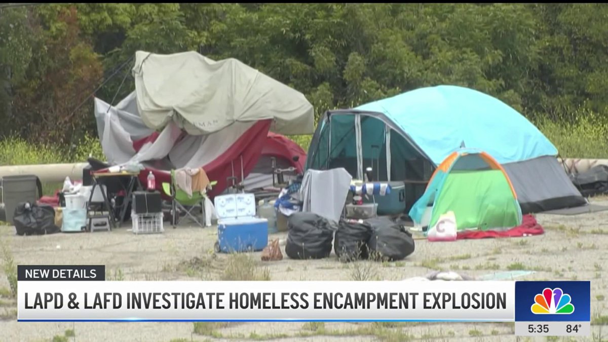 LAPD and LAFD investigate homeless encampment explosion – NBC Los Angeles