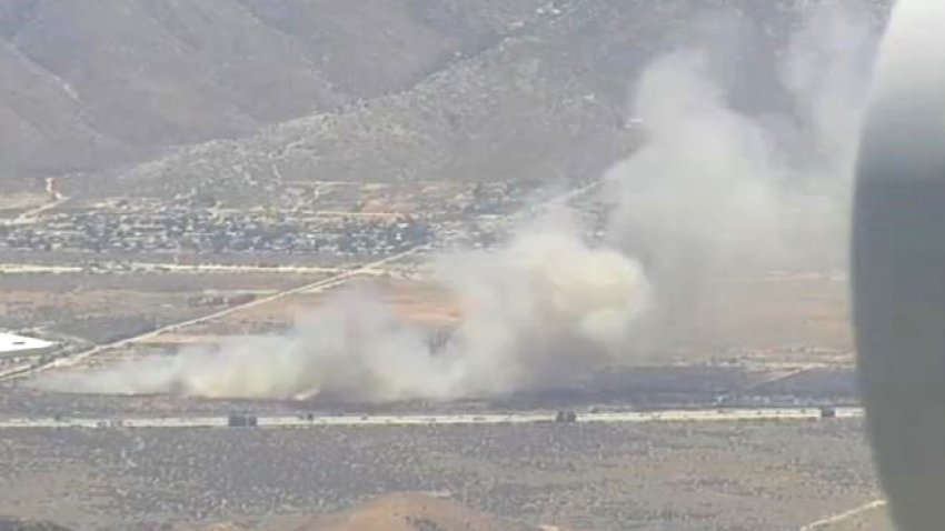 Brush fire burns near 10 Freeway in Cabazon area – NBC Los Angeles