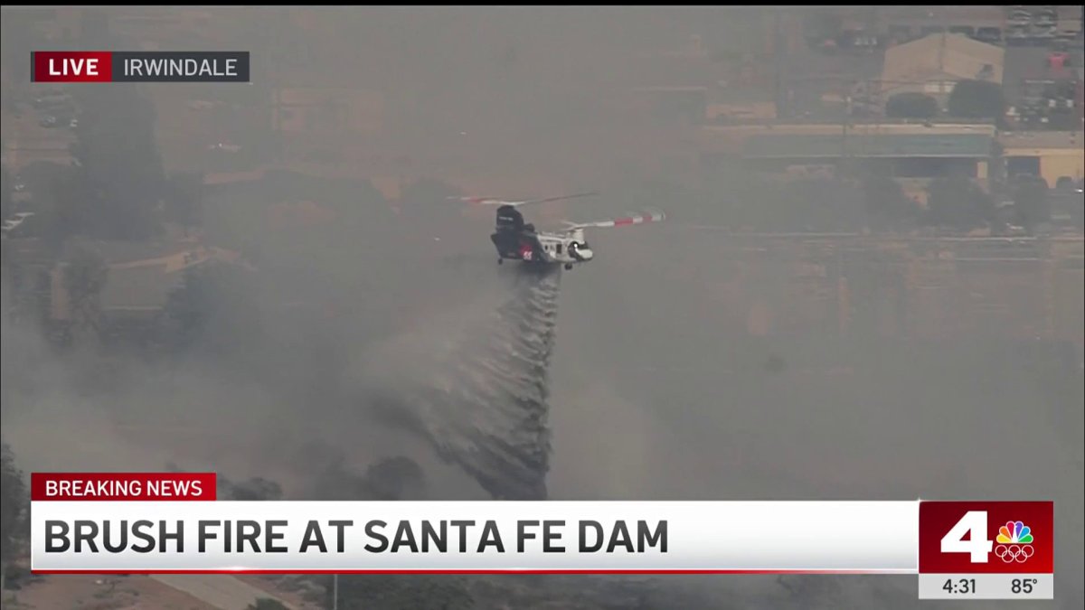 Brush fire at Santa Fe Dam in Irwindale – NBC Los Angeles