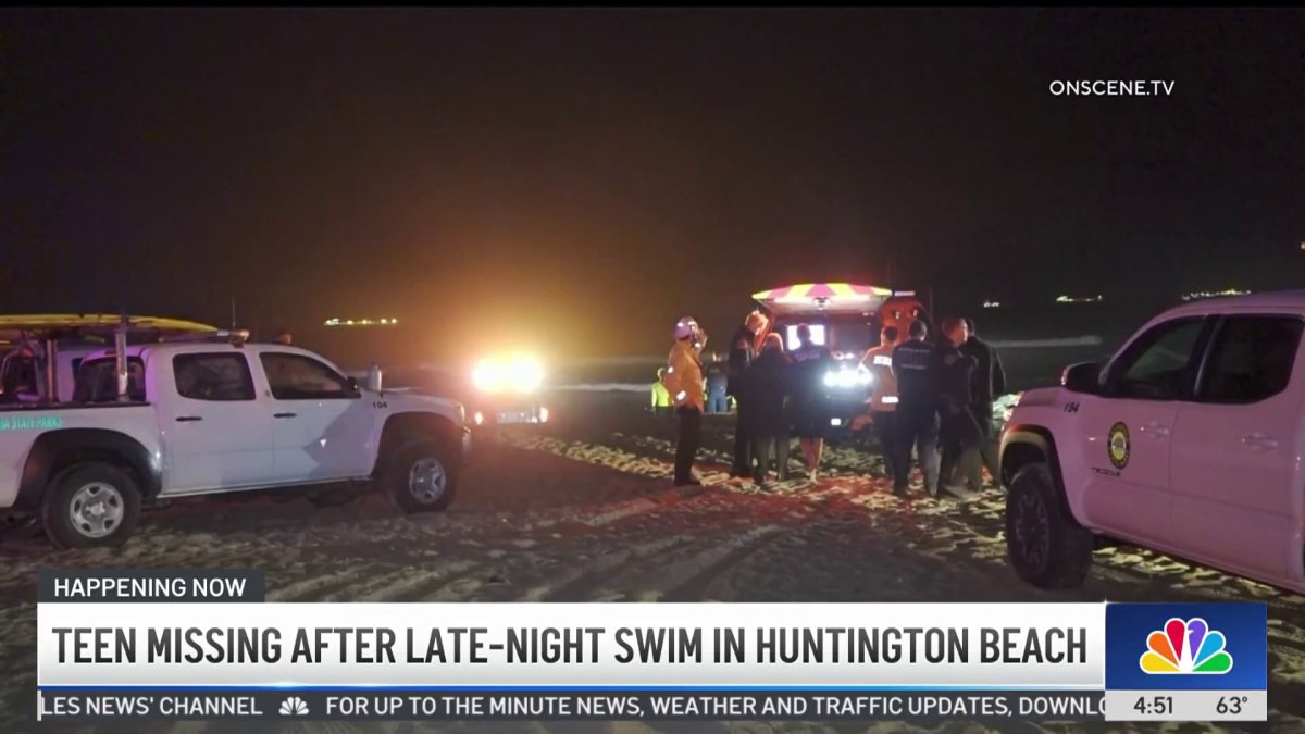Teen missing after late-night swim in Huntington Beach – NBC Los Angeles