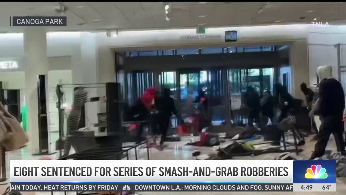 8 Sentenced For Series Of Smash And Grab Robberies Nbc Los Angeles