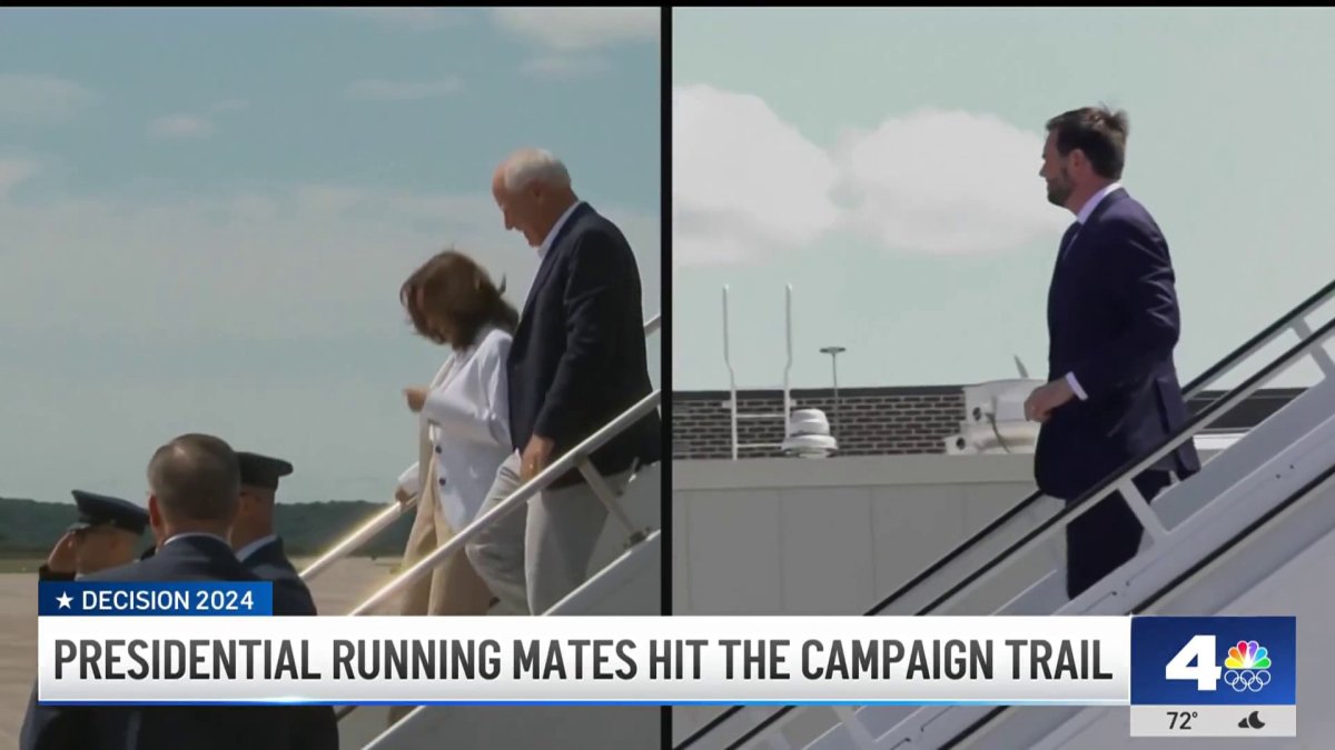 Presidential running mates hit the campaign trail – NBC Los Angeles