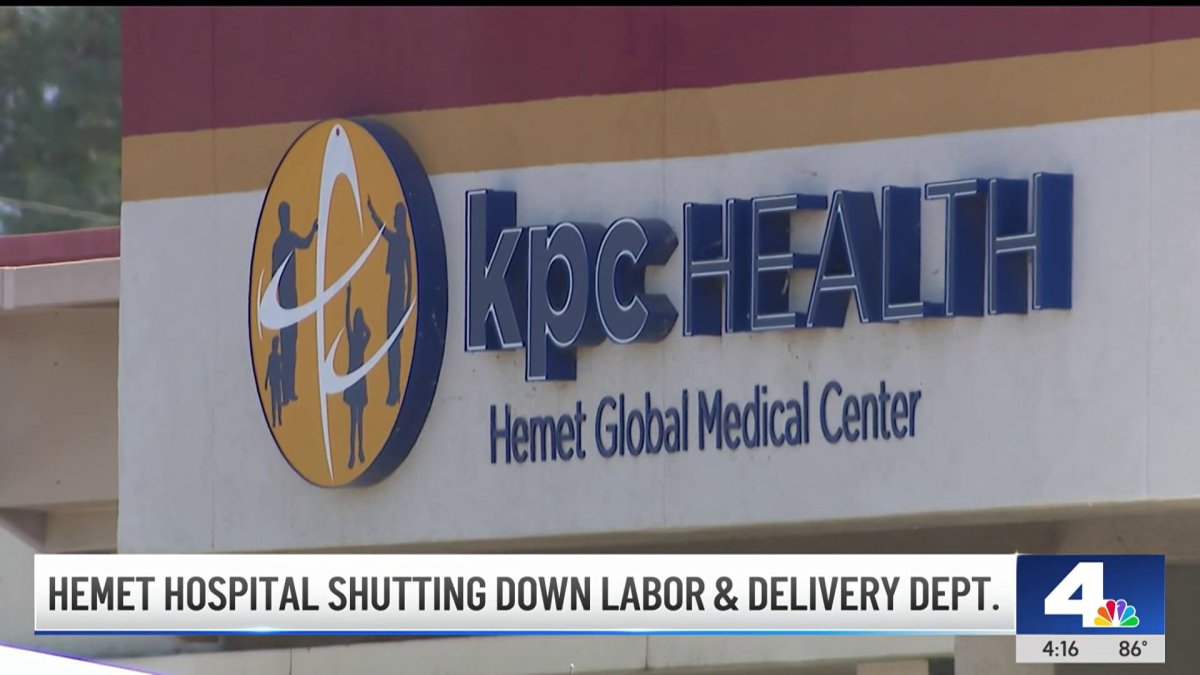 Hemet hospital shutting down labor and delivery department – NBC Los ...