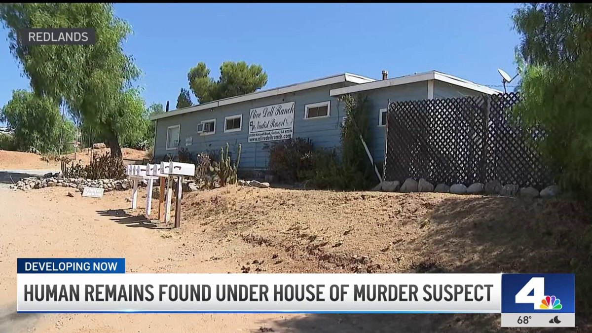 Human remains found underneath home of murder suspect in Redlands – NBC ...