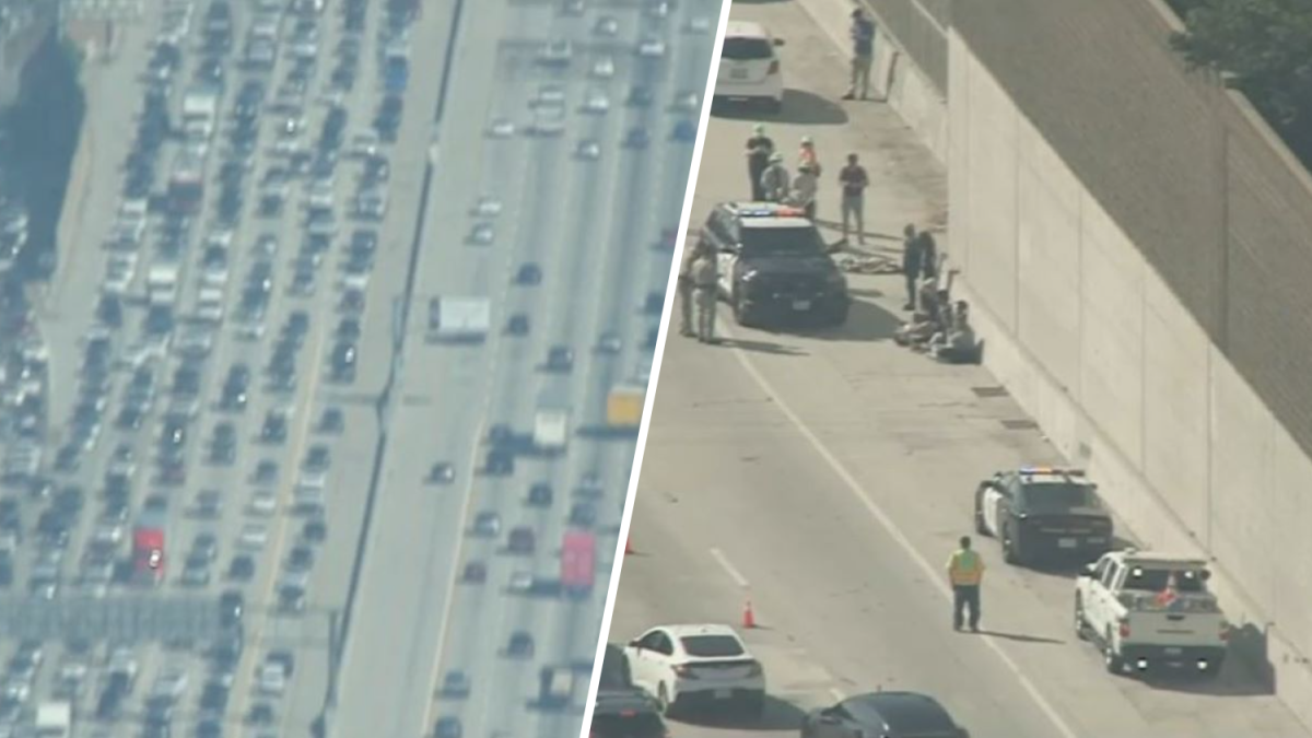 Protest slows traffic on 405 Freeway in West LA – NBC Los Angeles
