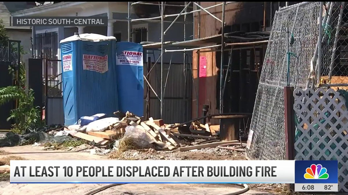 At least 10 people displaced after South LA building fire – NBC Los Angeles