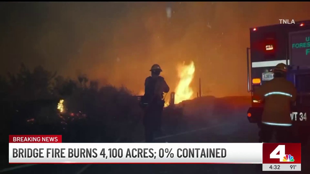 Bridge Fire in Angeles National Forest grows – NBC Los Angeles