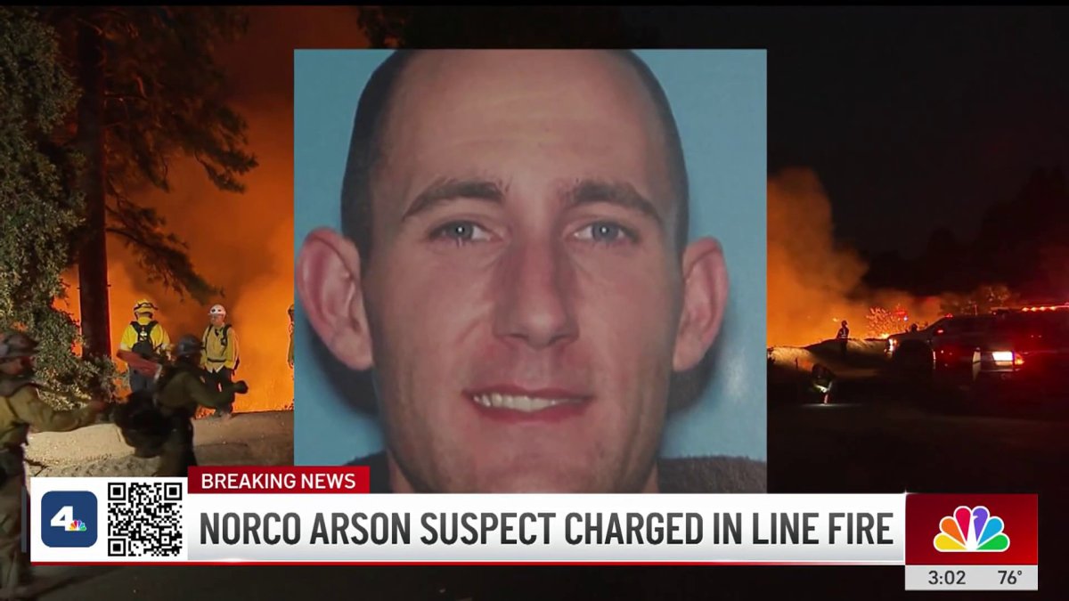 9 charges filed against arson suspect in Line Fire – NBC Los Angeles