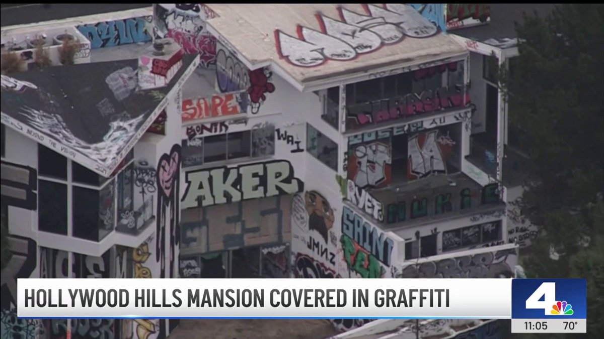 Taggers take over Hollywood Hills mansion – NBC Los Angeles