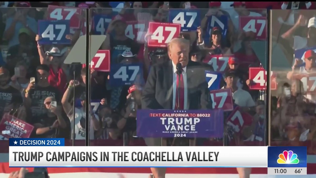 Former President Trump campaigns in Coachella Valley – NBC Los Angeles