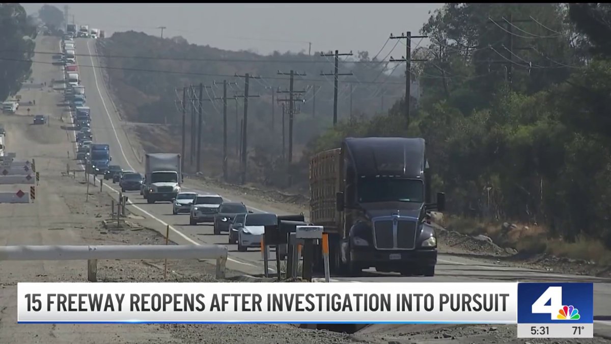 15 Freeway reopens after car chase ends in shooting near Cajon Pass ...