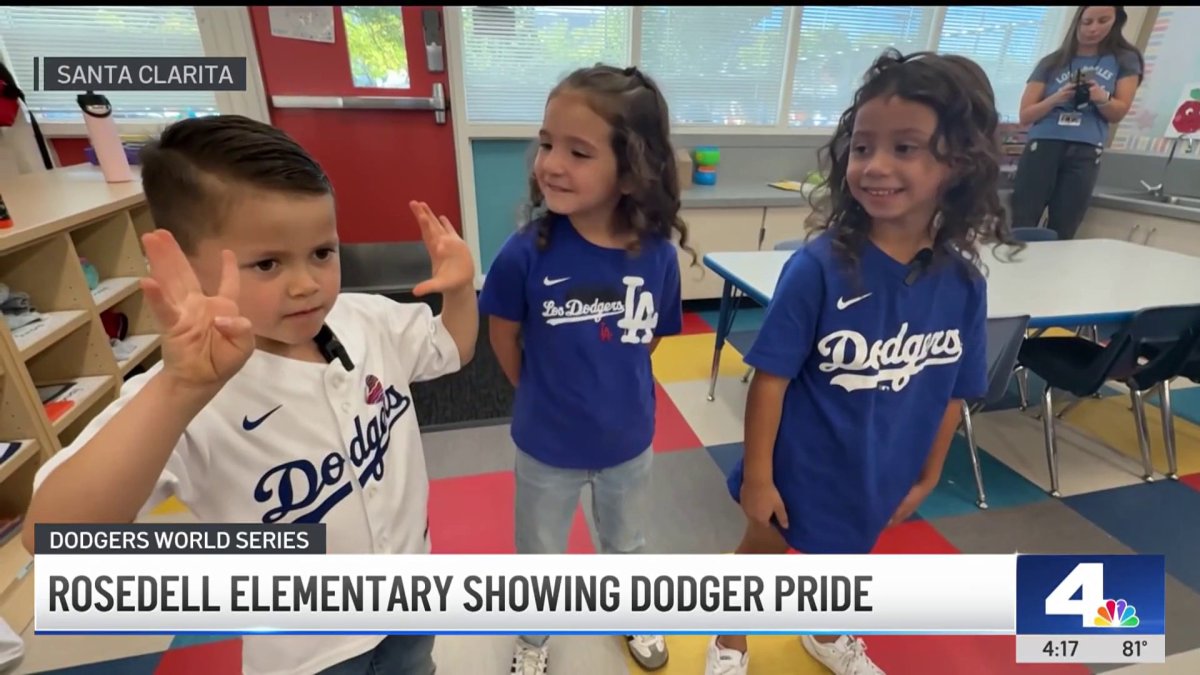 Go Dodgers! Saugus kids show Dodger pride before World Series – NBC Los ...