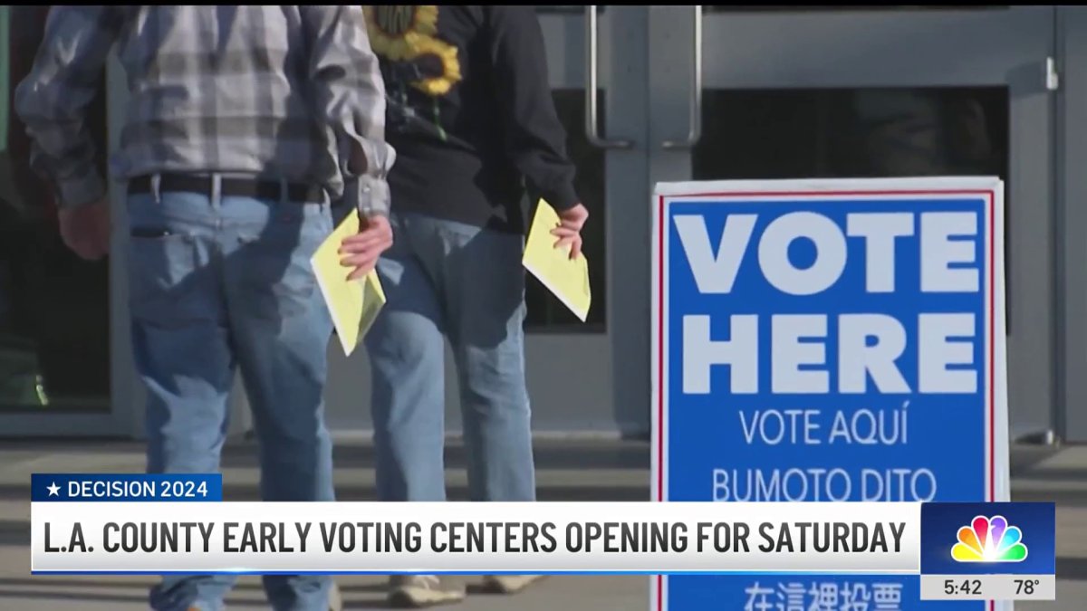 Los Angeles opens early voting centers Saturday – NBC Los Angeles