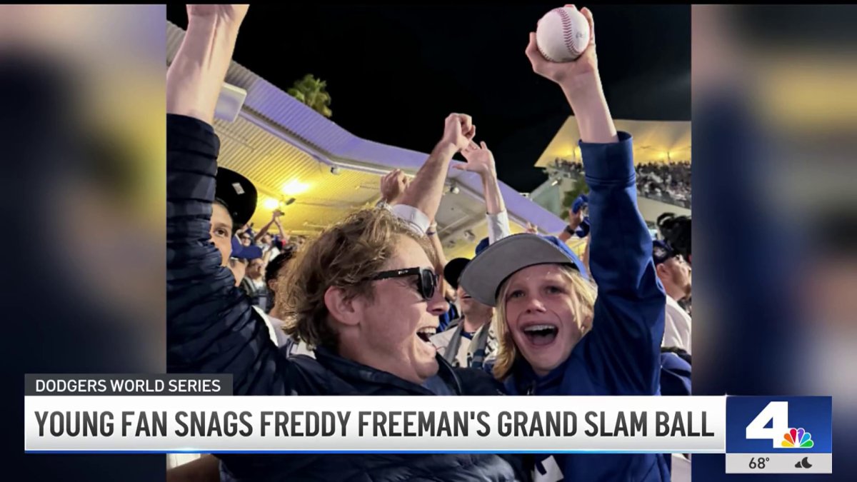 Meet the boy who caught Freddie Freeman’s grand slam ball – NBC Los Angeles