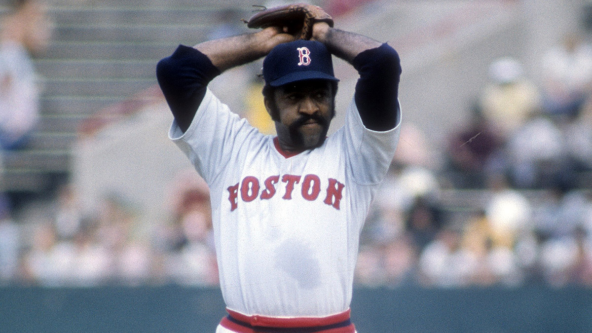 Red Sox legends Luis Tiant was honored and commemorated by the Red Sox ...
