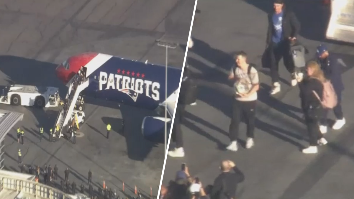 New England Patriots plane flies LA Dodgers, World Series trophy – NBC ...
