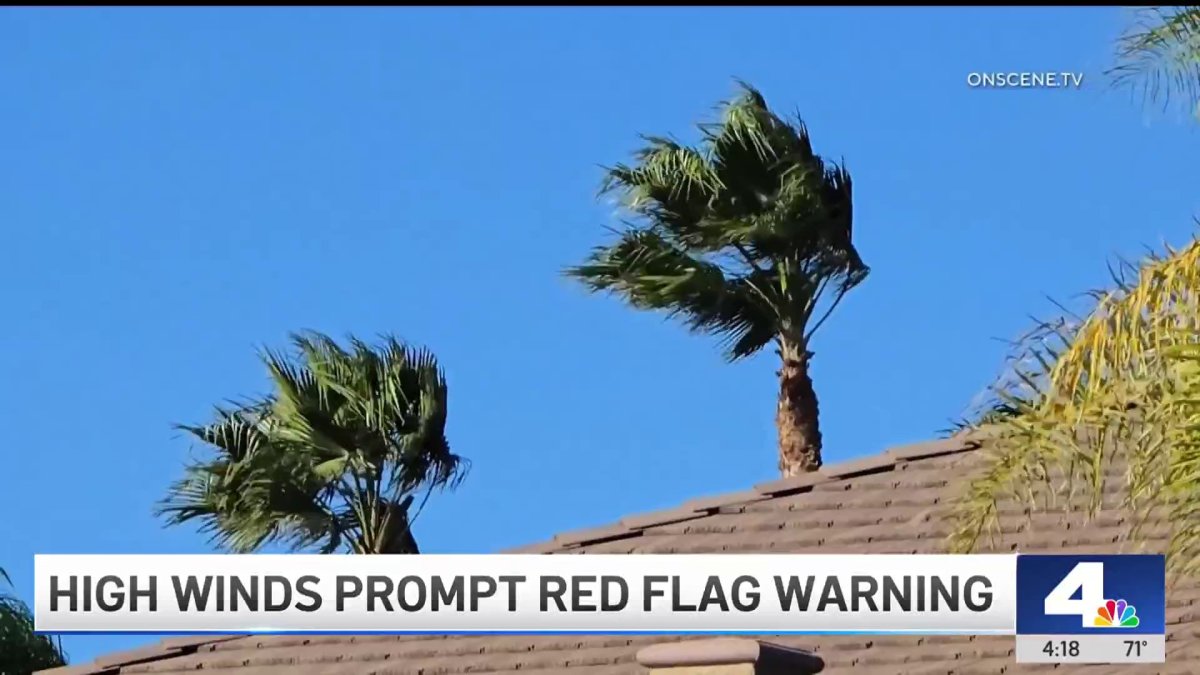 Firefighters on high alert amid red flag warning across SoCal – NBC Los ...