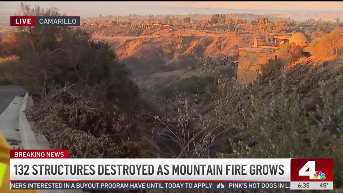 132 structures destroyed as Mountain Fire grows – NBC Los Angeles