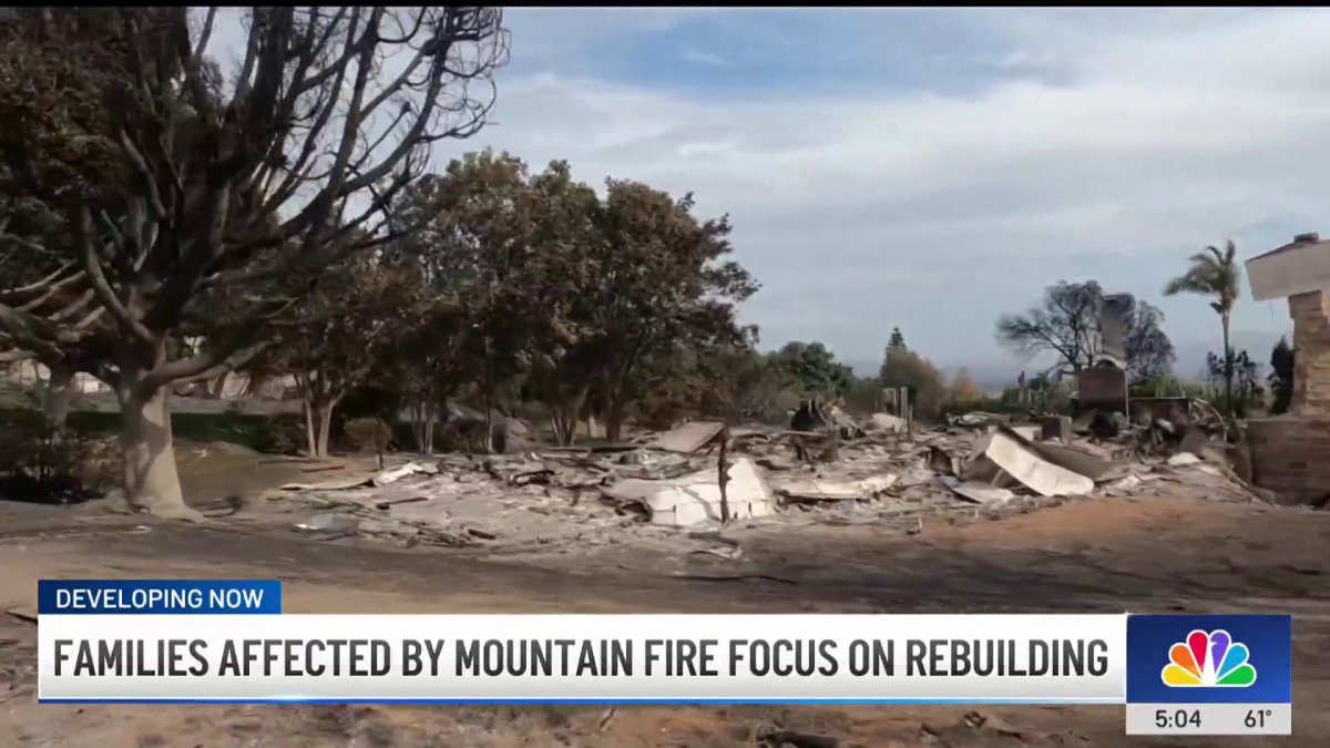Family begins rebuilding in aftermath of Mountain Fire – NBC Los Angeles