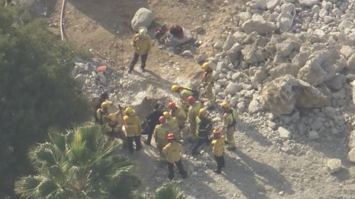 Firefighters rescuing woman stuck in tunnel in Westlake – NBC Los Angeles