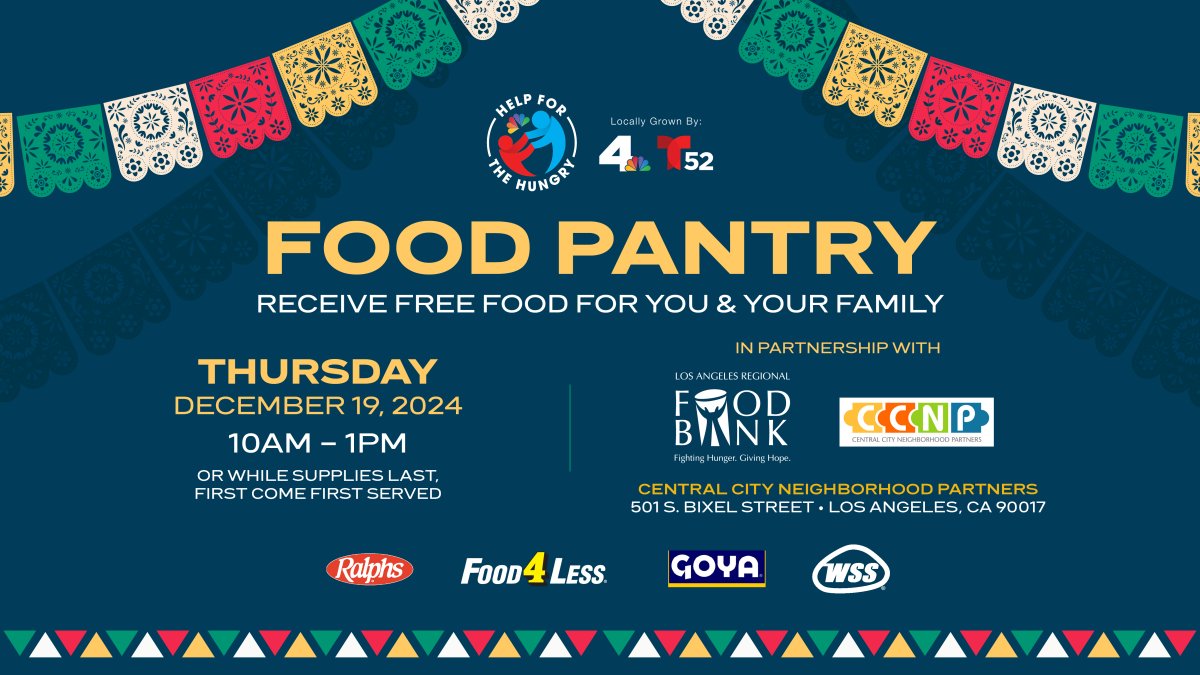 Help for the Hungry Food Pantry on December 19 – NBC Los Angeles