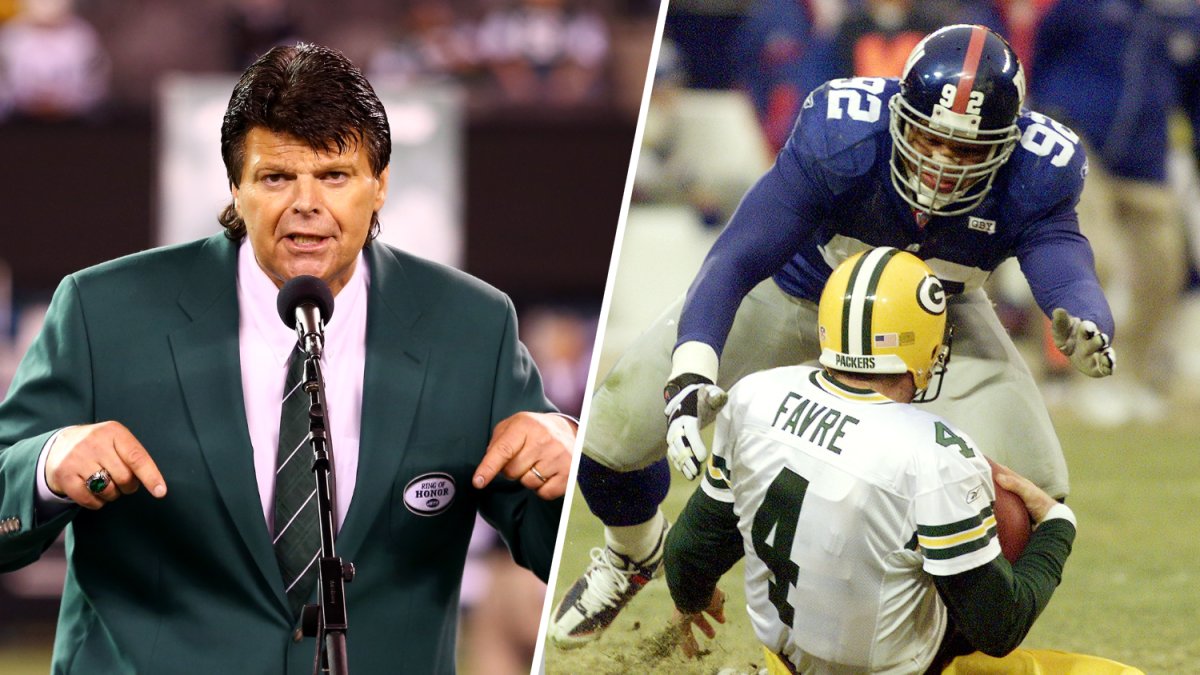 Mark Gastineau confronts Brett Favre for ‘dive’ on record sack – NBC ...