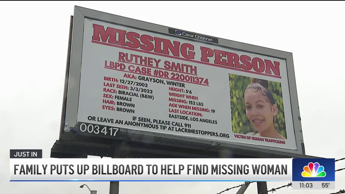Family puts up billboard to help find missing woman – NBC Los Angeles