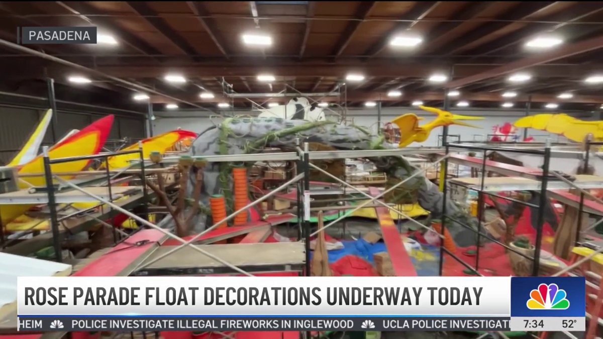 Rose Parade floats get final touches ahead of event – NBC Los Angeles