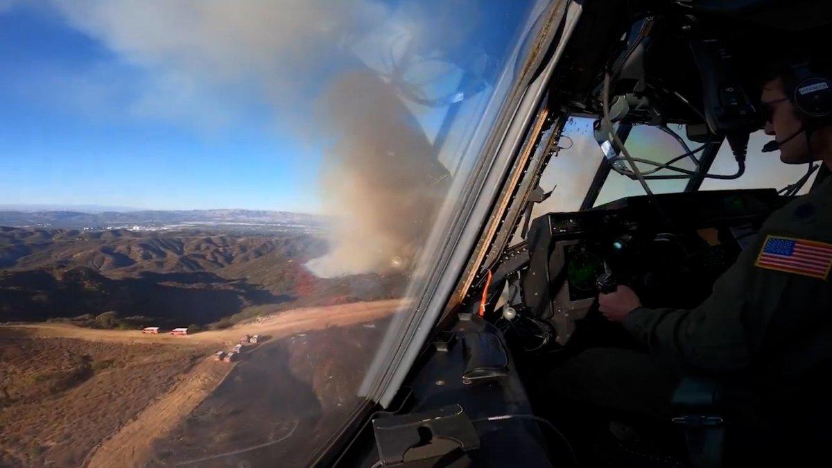Watch from the cockpit as the National Guard drops fire retardant on ...