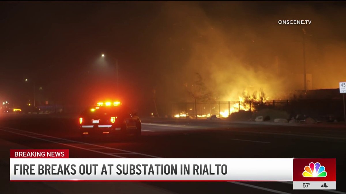 Rialto substation catches fire – NBC Los Angeles