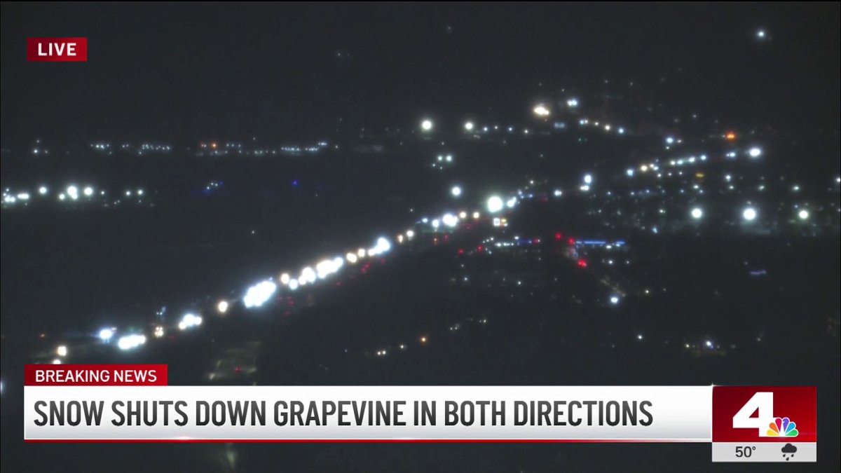Inclement weather shuts down Grapevine in both directions – NBC Los Angeles