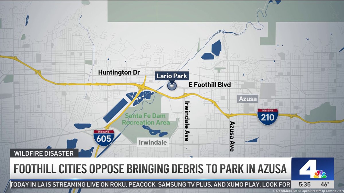 Foothill cities oppose bringing debris to park in Azusa – NBC Los Angeles