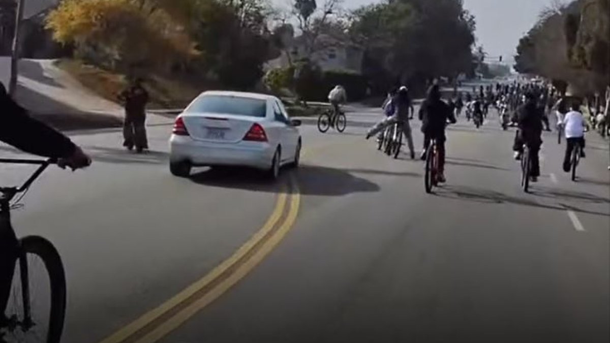 Video shows Mercedes Benz speeding past group of LA cyclists – NBC Los ...