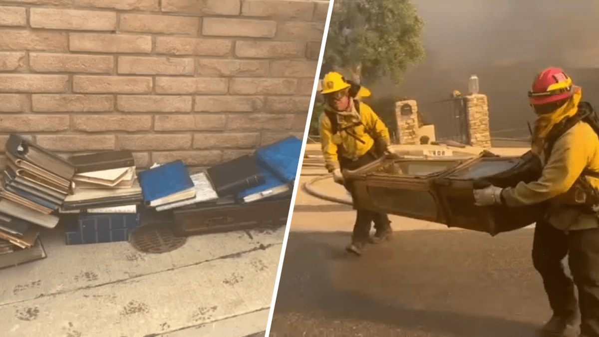 Firefighters save belongings from burning home in Palisades – NBC Los ...