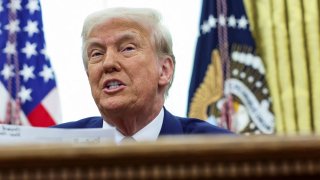 Defense stocks drop after Trump says Pentagon spending could be halved ...